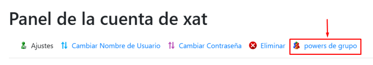 Guía de powers de grupo. – xat Ayuda