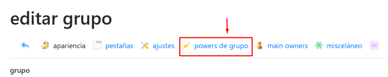Guía de powers de grupo. – xat Ayuda